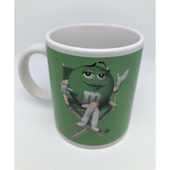 M&M'S | Dining | Mm Green Girl Coffee Mug On Directors Chair Posing ...